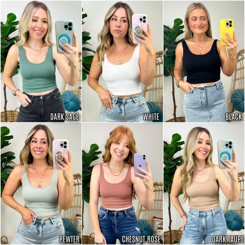 Catch Up Ribbed Cropped Brami Top - FINAL SALE · Madison + Mallory