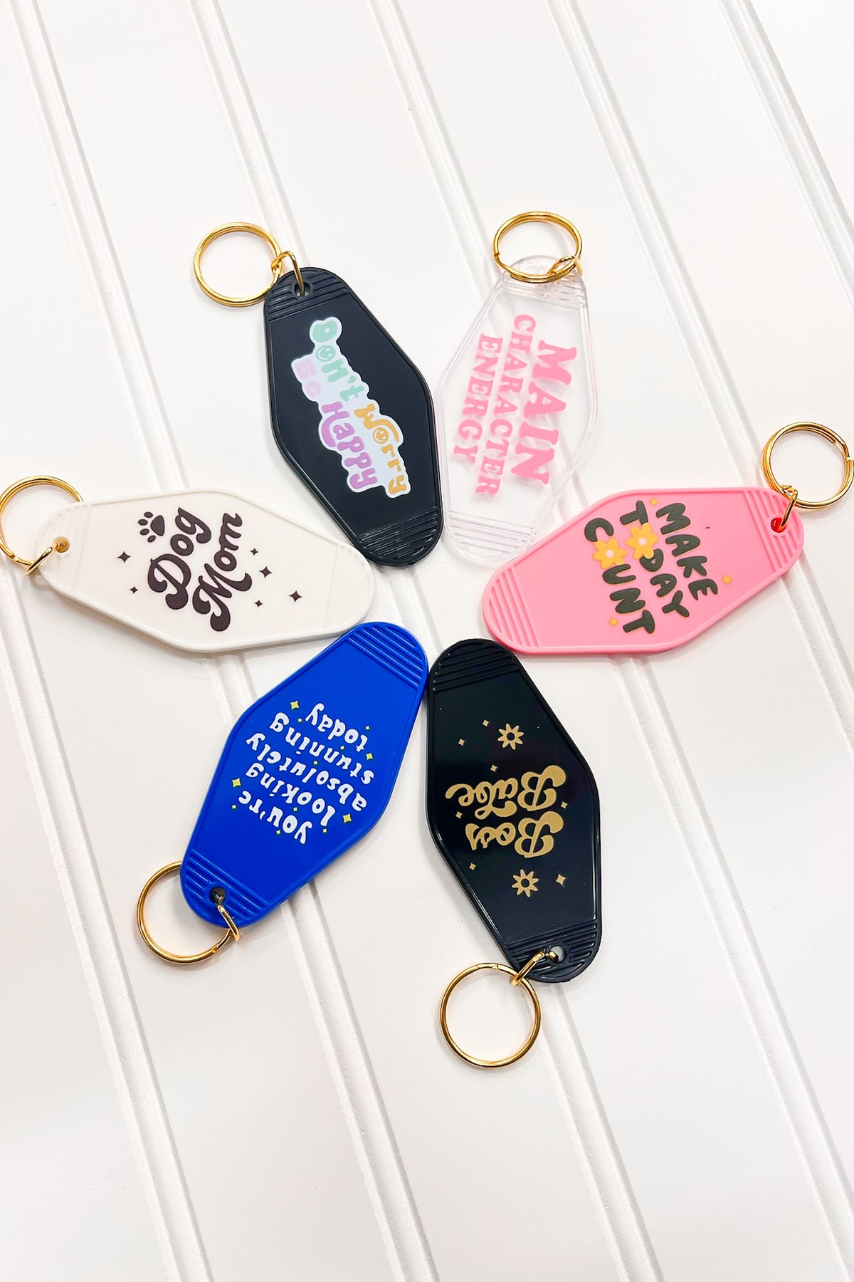 Graphic Vintage Motel Room Keychain - FINAL SALE · Madison + Mallory