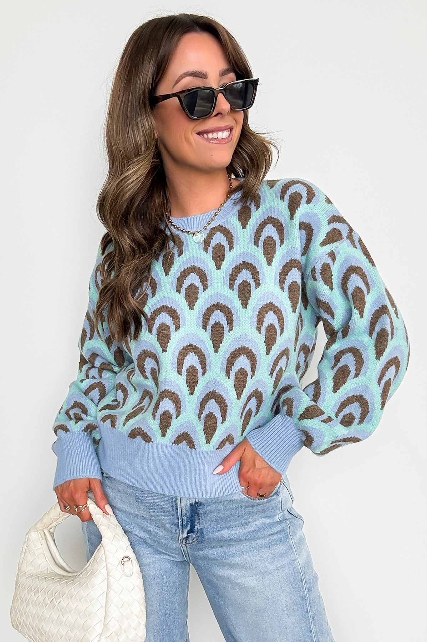 Perfect Concept Scale Jacquard Knit Sweater · Madison + Mallory