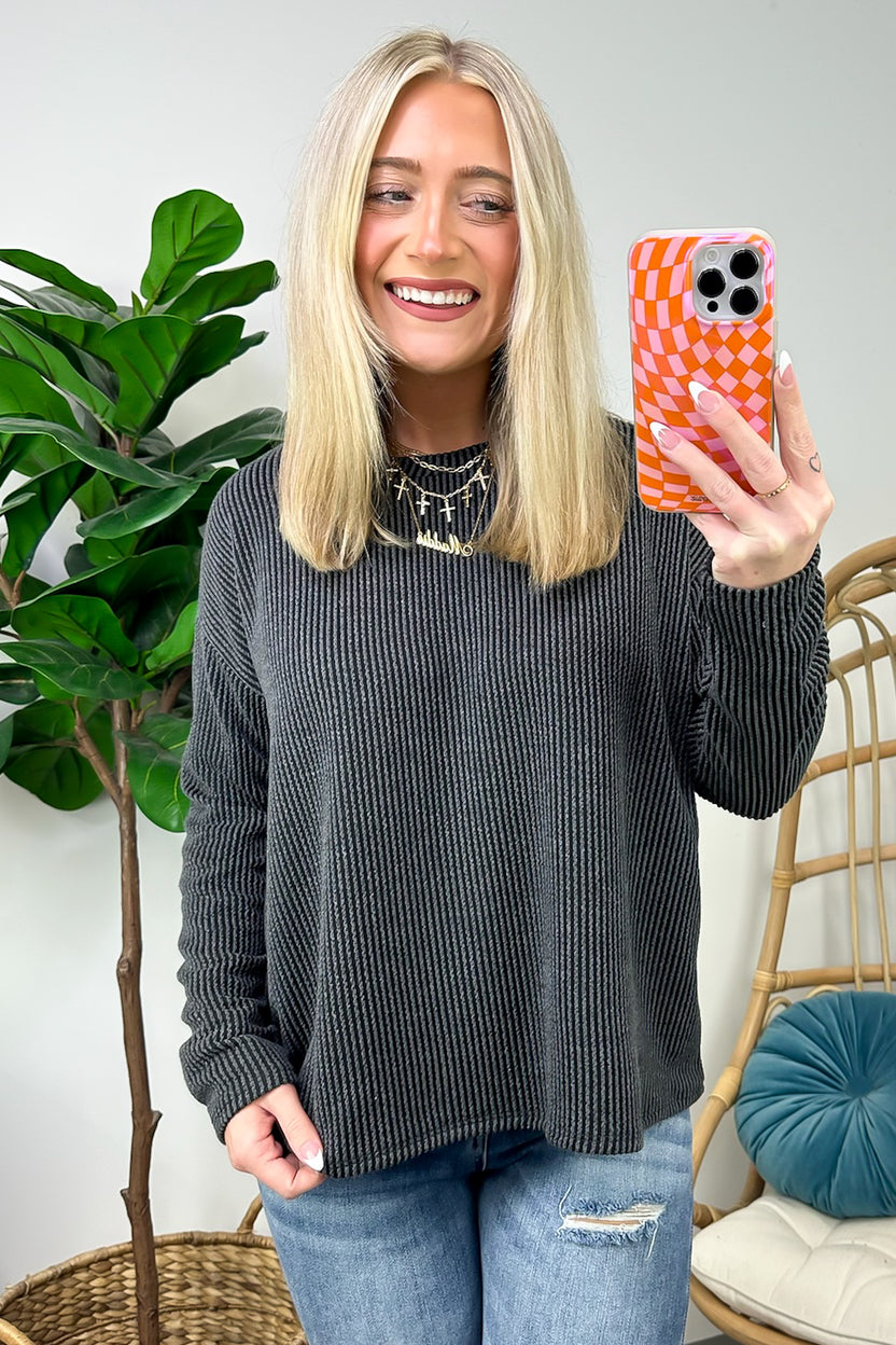 Moa Ribbed Knit Relaxed Top - FINAL SALE · Madison + Mallory