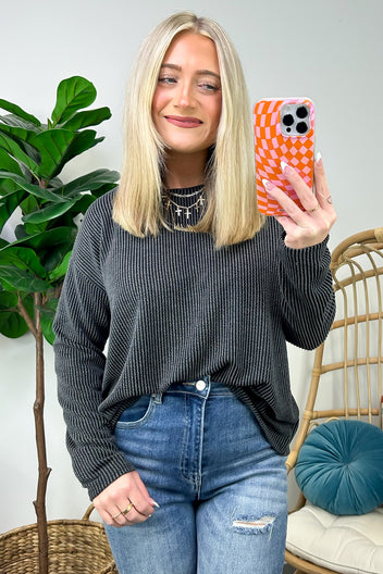 Moa Ribbed Knit Relaxed Top - FINAL SALE · Madison + Mallory