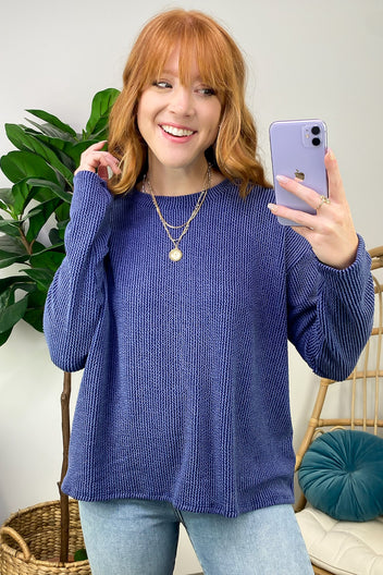 Moa Ribbed Knit Relaxed Top - FINAL SALE · Madison + Mallory