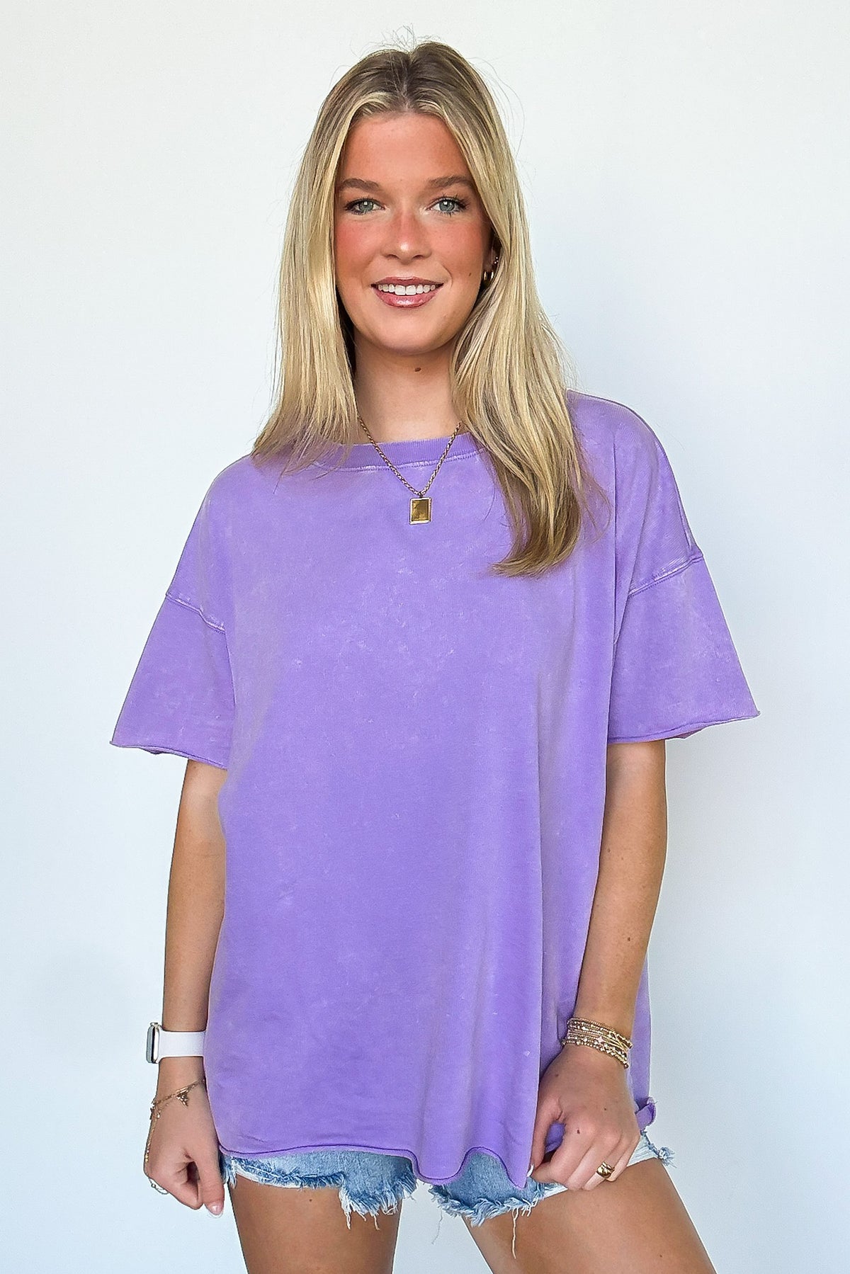 Serene Escapes Acid Wash Raw Edge Relaxed Fit Top - BACK IN STOCK ...