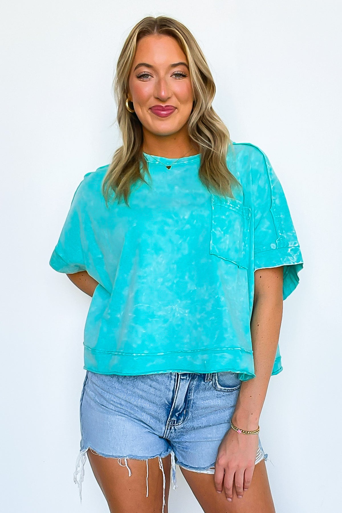 Vivid Aura Mineral Wash Oversized Tee - FINAL SALE · Madison + Mallory