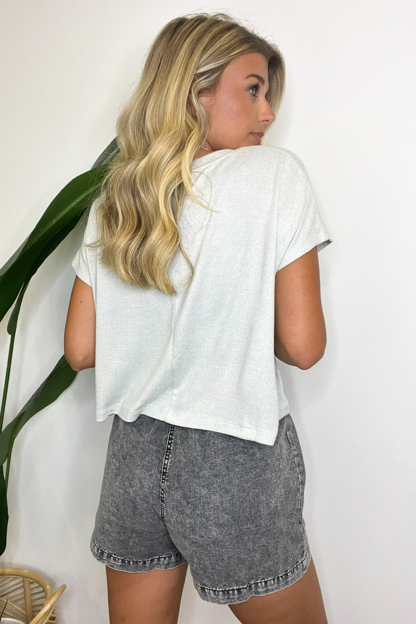 Wild Ambition V-Neck Dropped Shoulder Top - FINAL SALE · Madison + Mallory